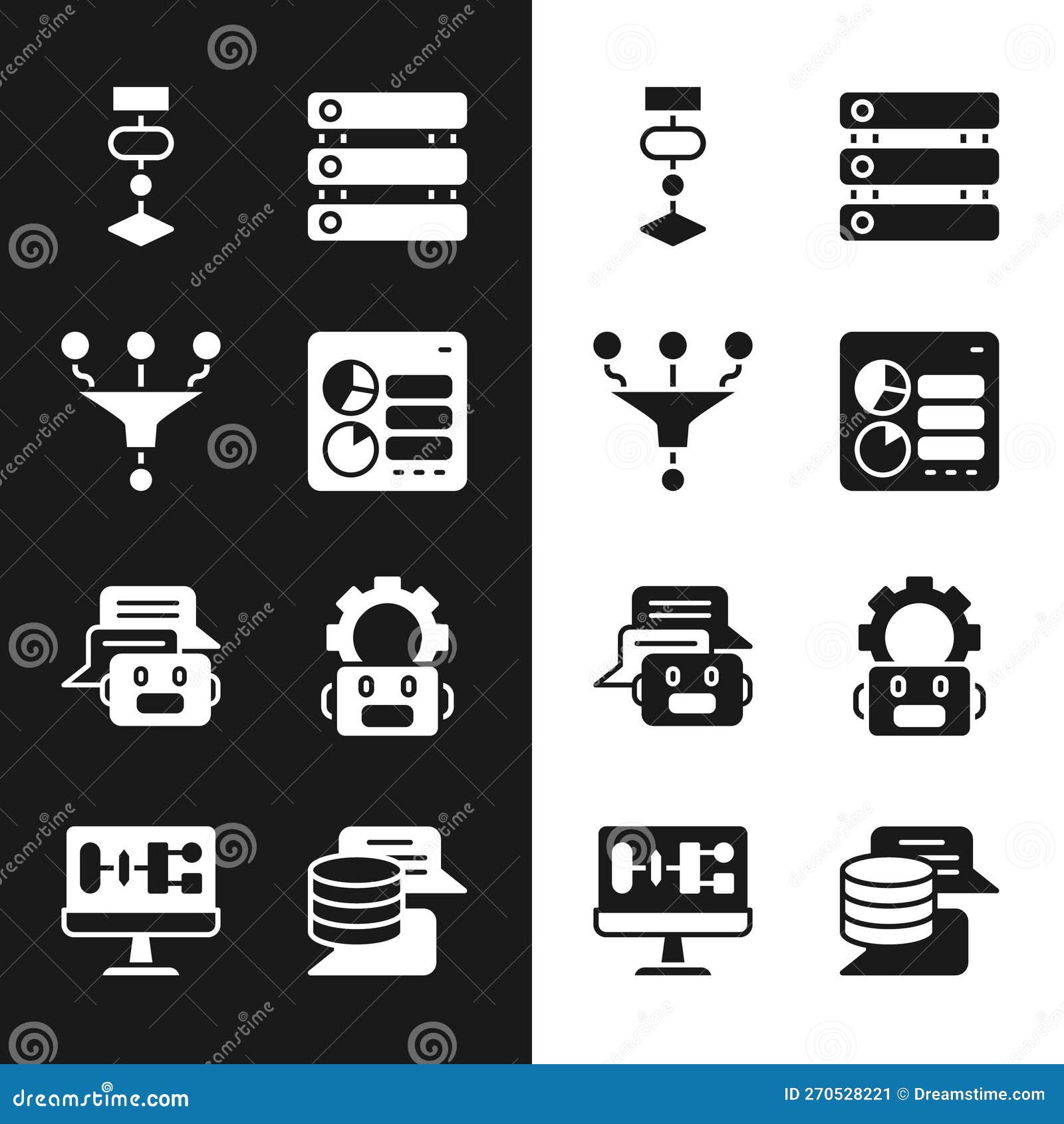 Set Computer Api Interface, Funnel or Filter, Algorithm, Server, Data ... Set Computer Api Interface, Funnel or Filter, Algorithm, Server, Data ...