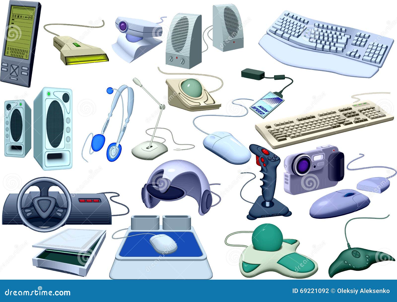 Set - for computer games stock vector. Illustration of computer - 69221092