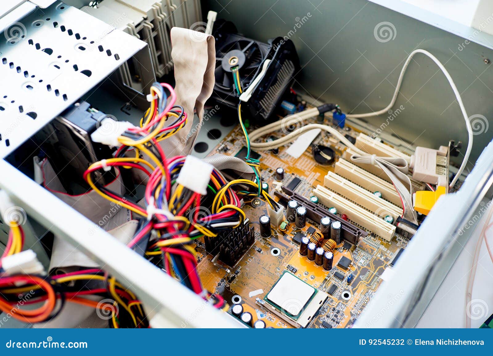 Set of computer hardware stock photo. Image of micro - 92545232