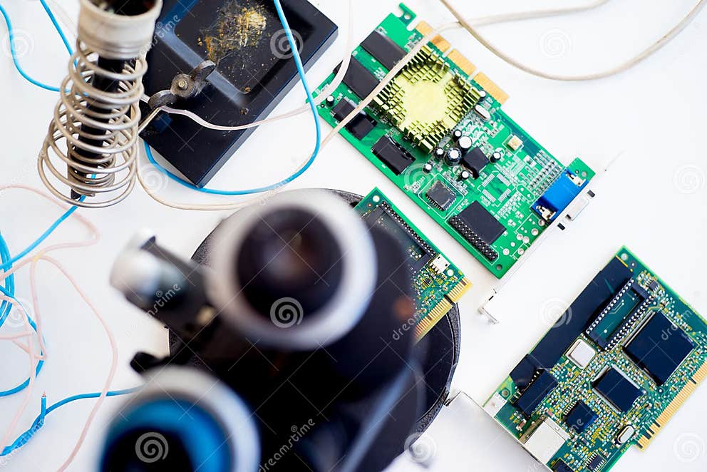 Set of computer hardware stock photo. Image of card, detail - 92875526