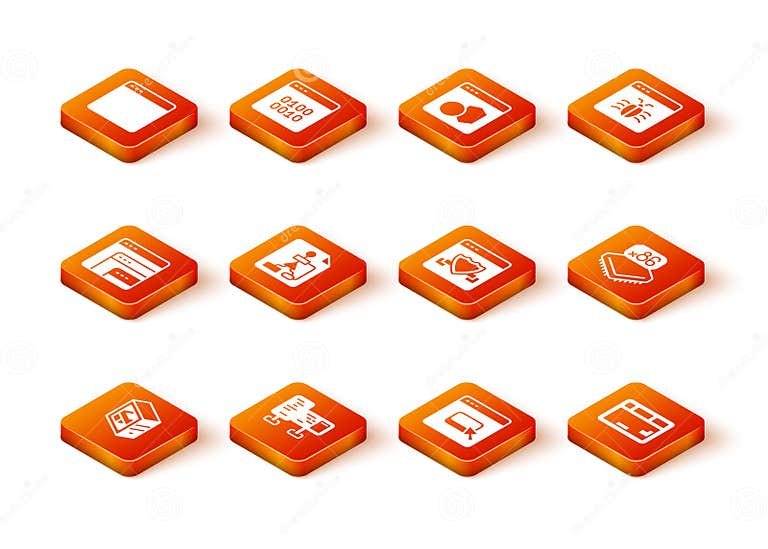 Set Computer, Monitor Screen, Software, Flowchart, Browser Files, with Shield, Keyboard and ...