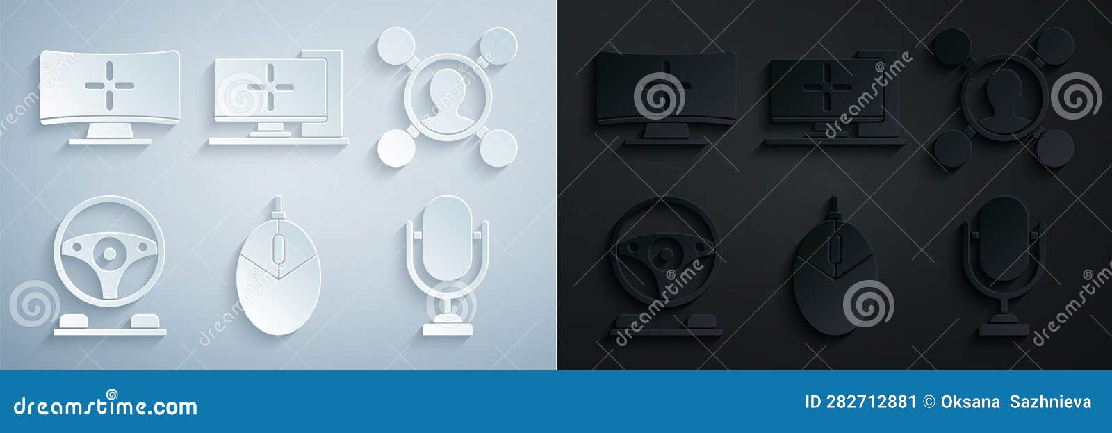 Set Computer Mouse Gaming, Share, Racing Simulator Cockpit, Microphone ...