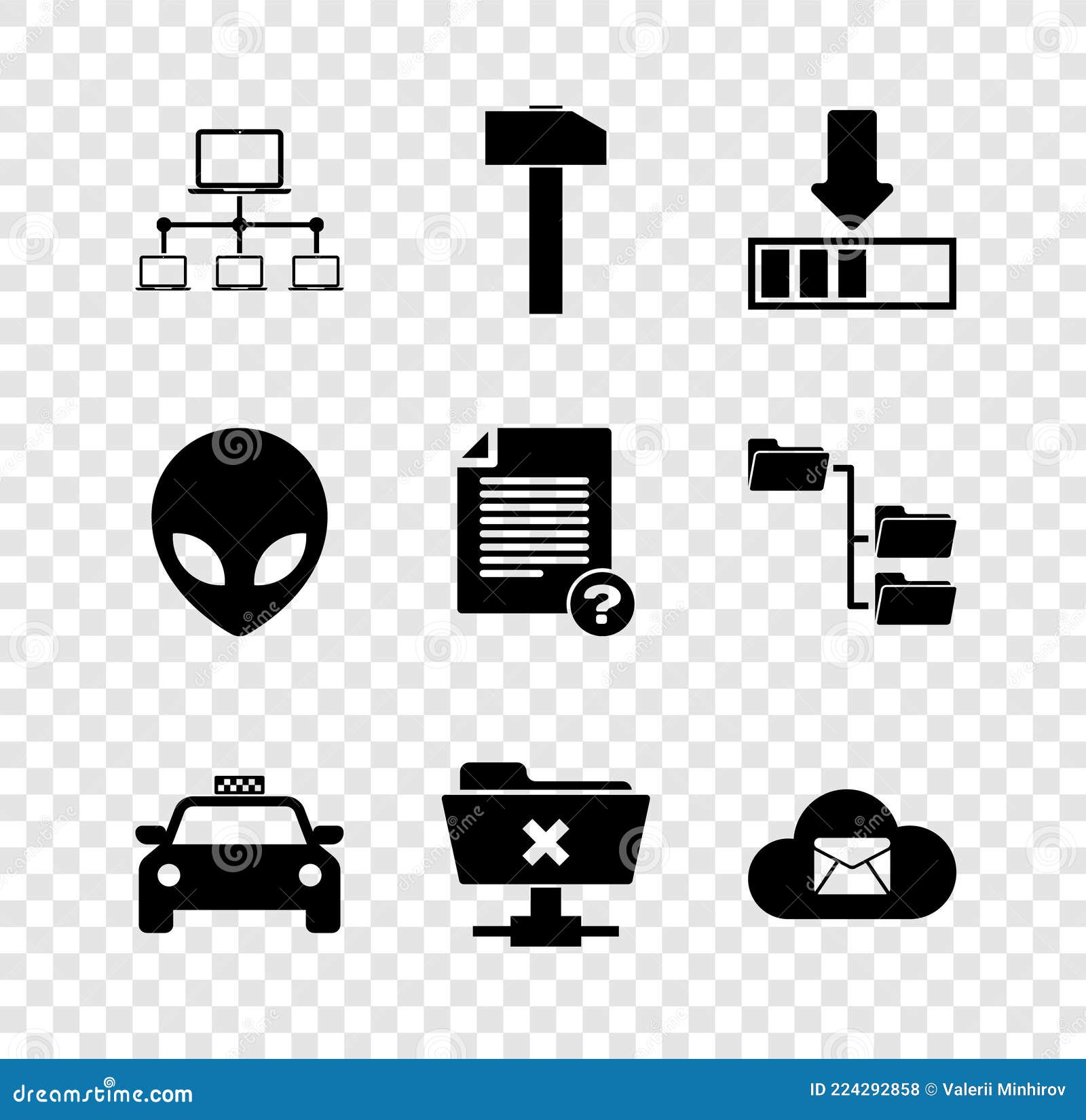 Set Hammer, Loading, Network Cloud Connection, Computer Network, Folder ... Set Hammer, Loading, Network Cloud Connection, Computer Network, Folder ...
