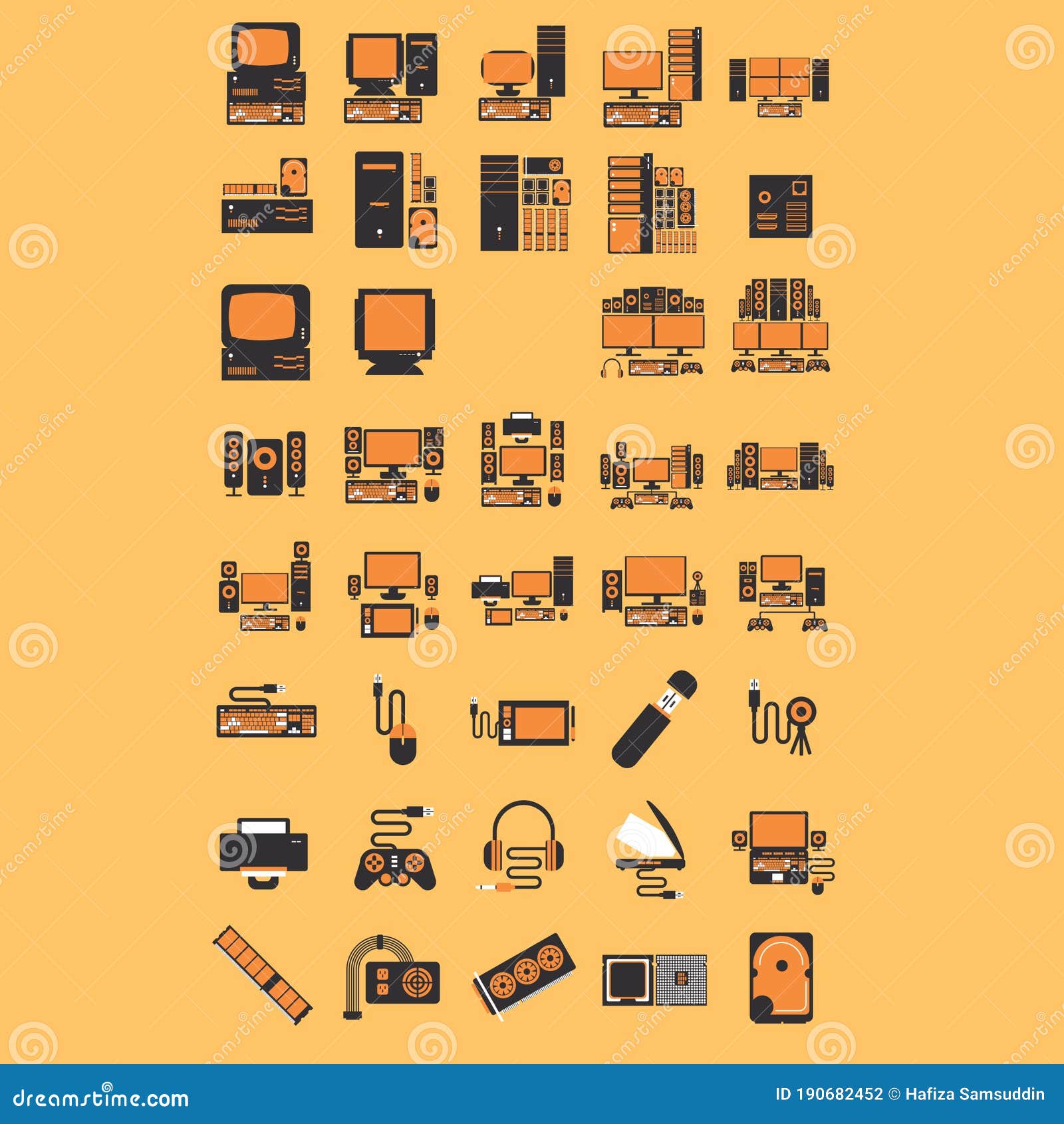 Print stock vector. Illustration of smartphones, technology - 190682452