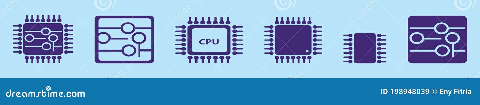 Set of Computer Processor. Processor Layers Stock Vector - Illustration ... Set of Computer Processor. Processor Layers Stock Vector - Illustration ...