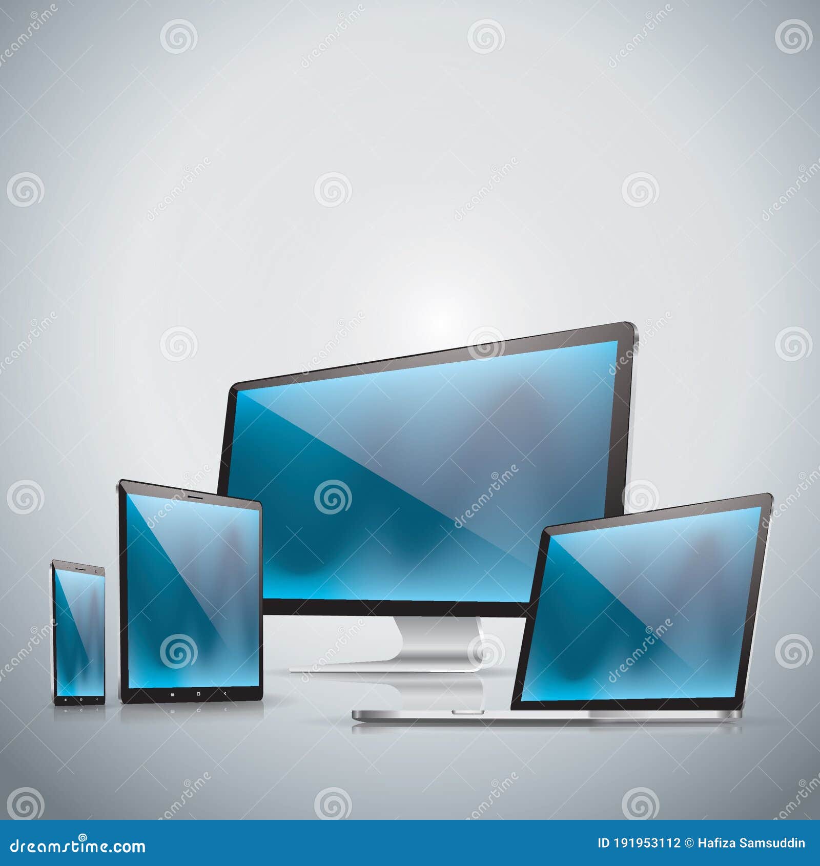 Set of Computer Products. Vector Illustration Decorative Design Stock ...