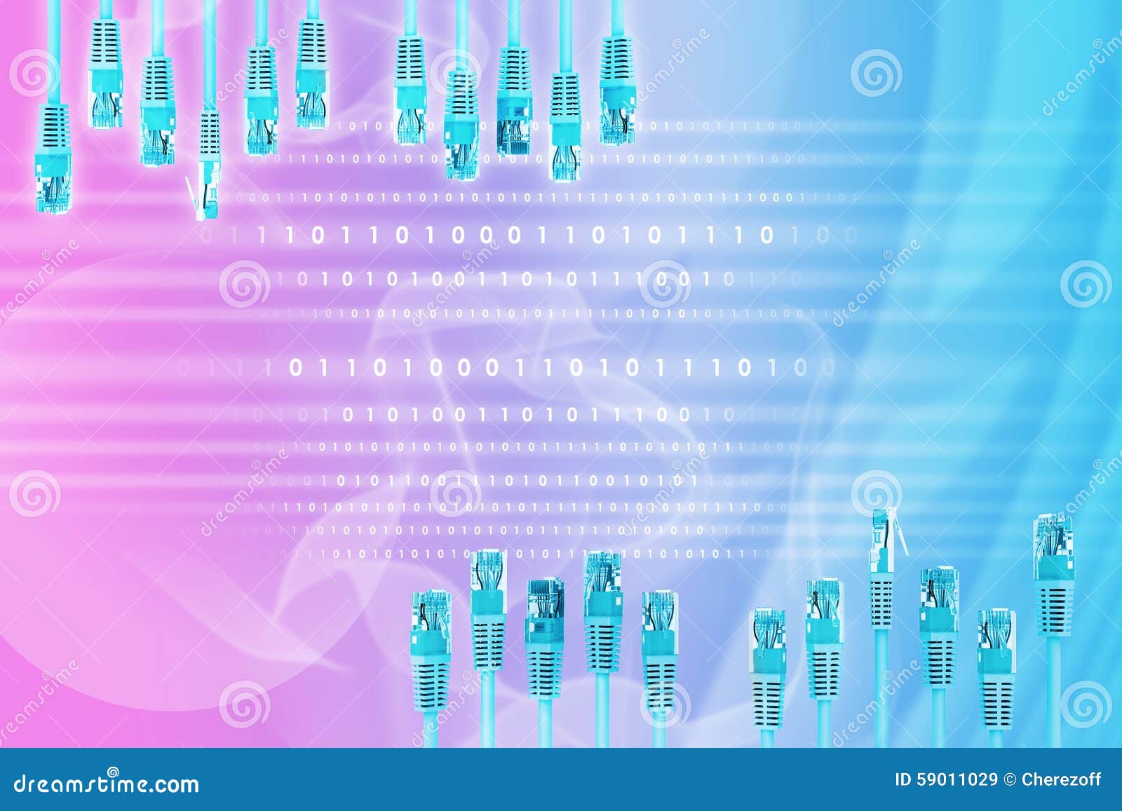 Set of computer wires stock illustration. Illustration of number - 59011029