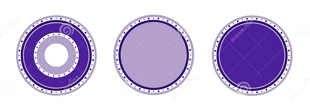 Set of Concentric Circular Design Elements Stock Illustration ...