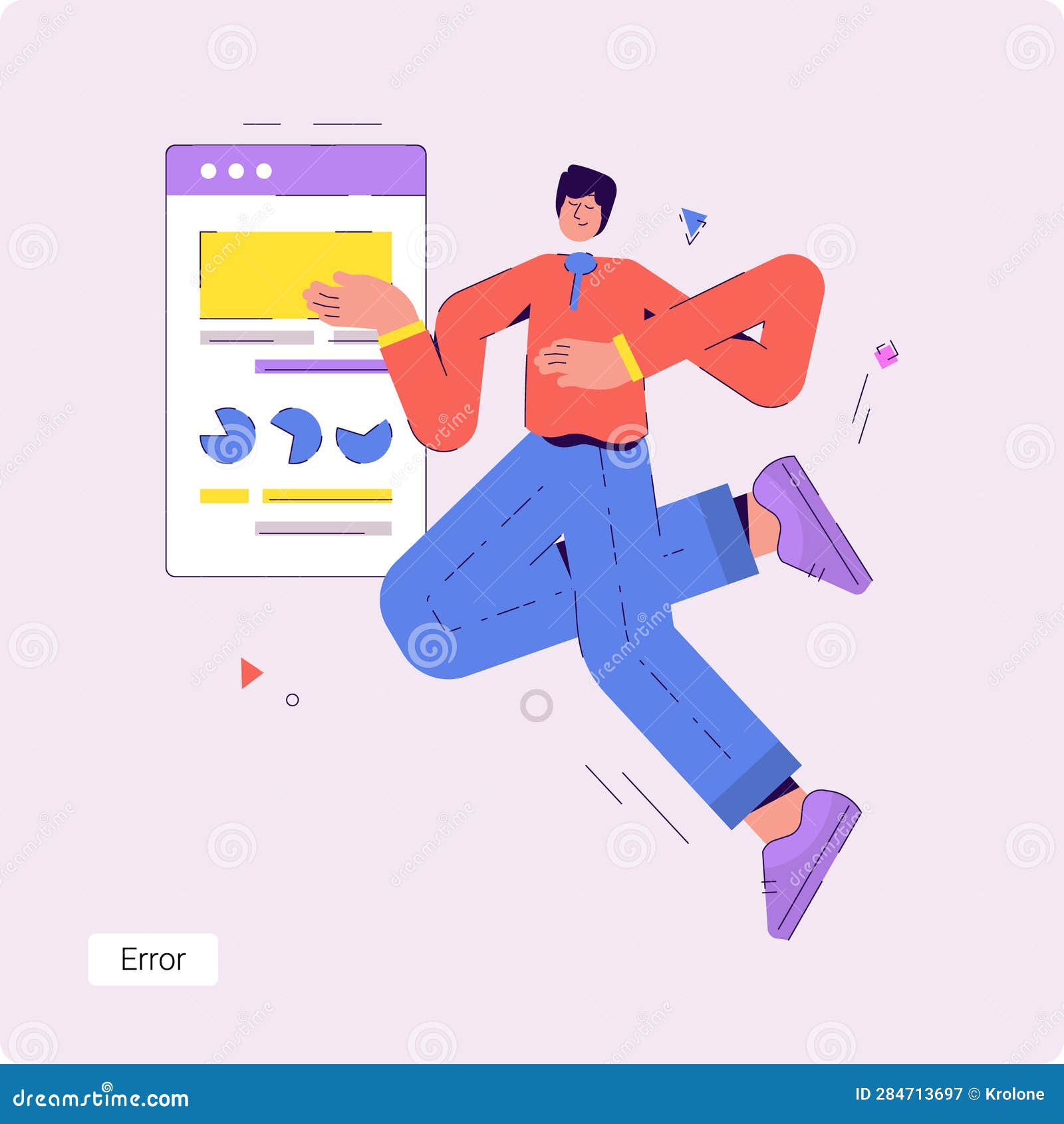 Concept Vector Business Illustration of a Business Man Pointing at ...