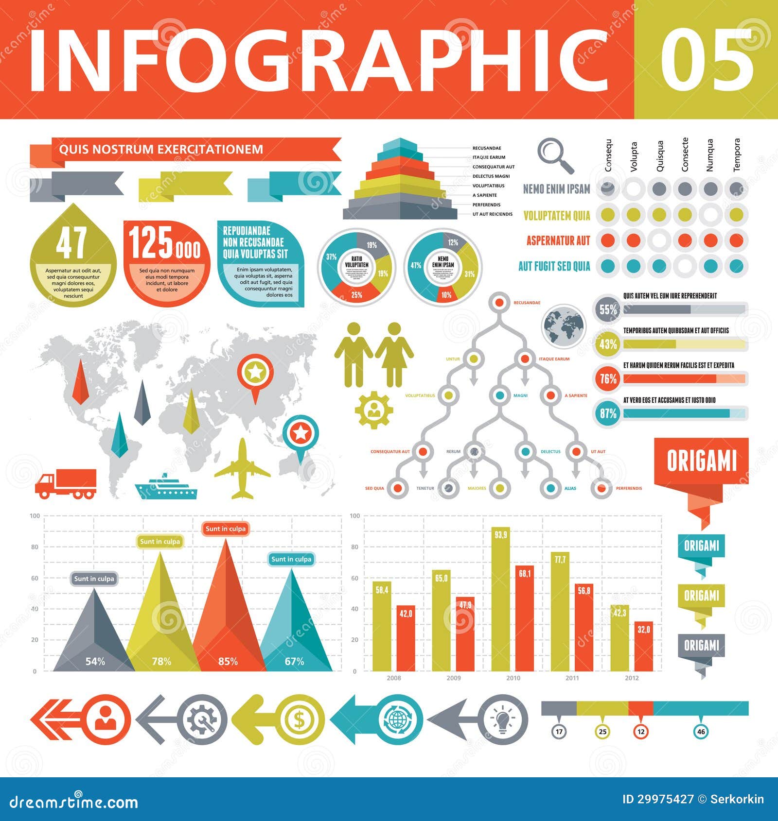 Infographic Elements 05 stock vector. Illustration of arrows - 29975427