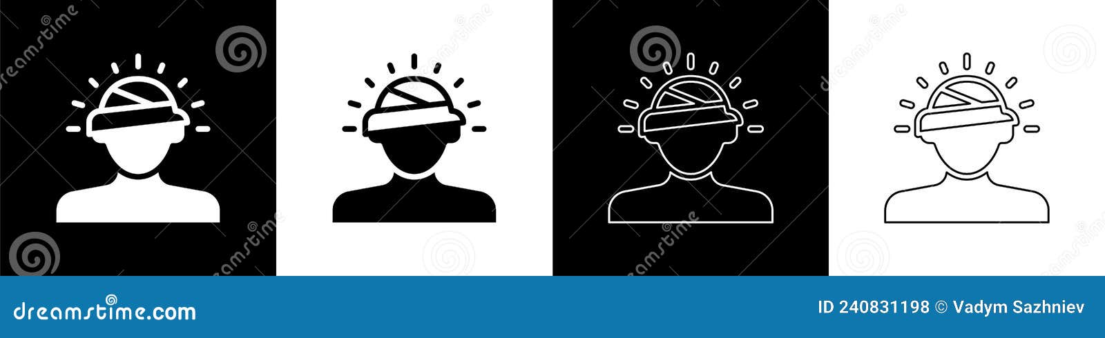 Concussion Vector Illustration. Labeled Educational Post Head Trauma ...