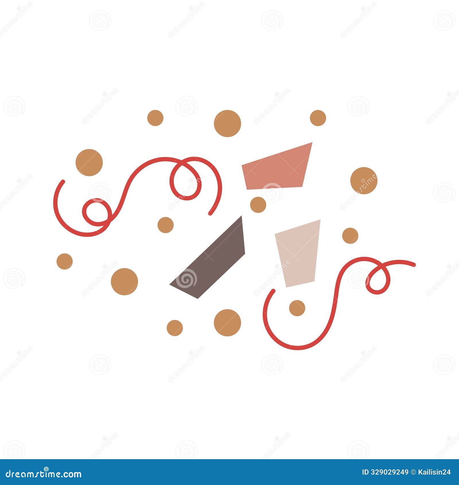 Set of Confetti Elements in Flat Style on a White Background. Festive ...