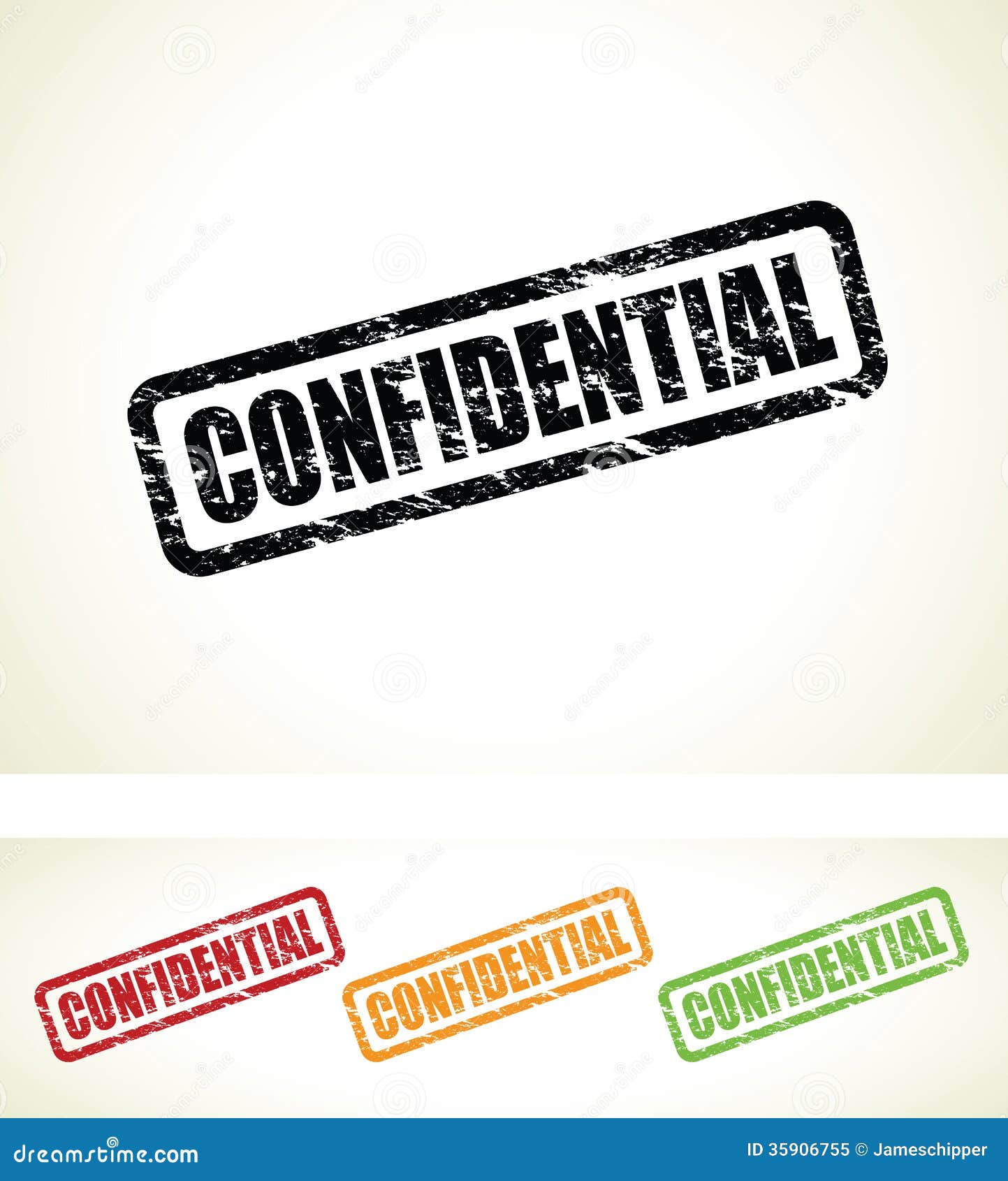 Confidential Stamp Cartoon Vector | CartoonDealer.com #8027299