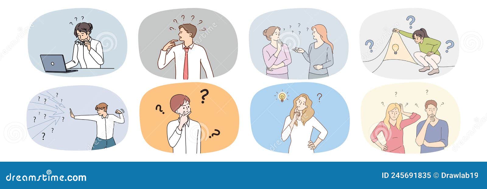 Wonder Feeling Icon. Outline Sketch Drawing Cartoon Vector ...