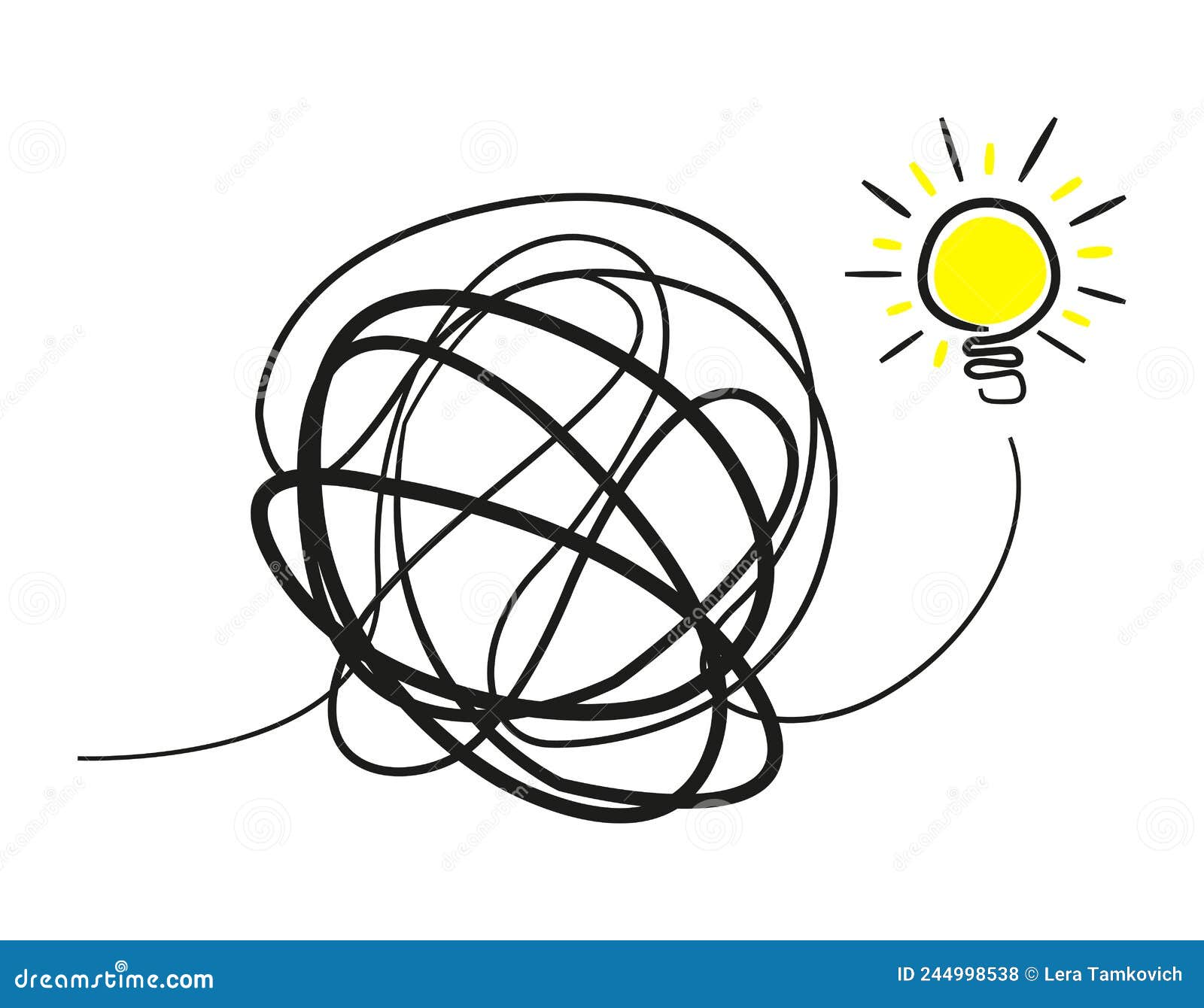 A Set of Confusing Thoughts. Vector. Doodle. Black. Stock Illustration ...
