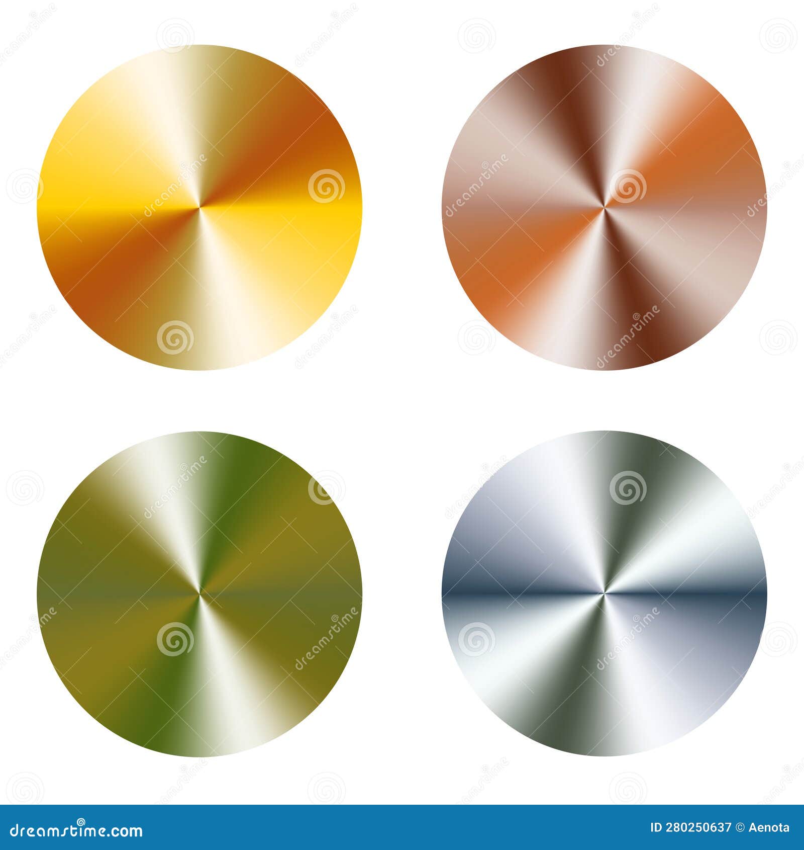 Set of Conical Mesh Gradient Stock Vector - Illustration of brilliant ...