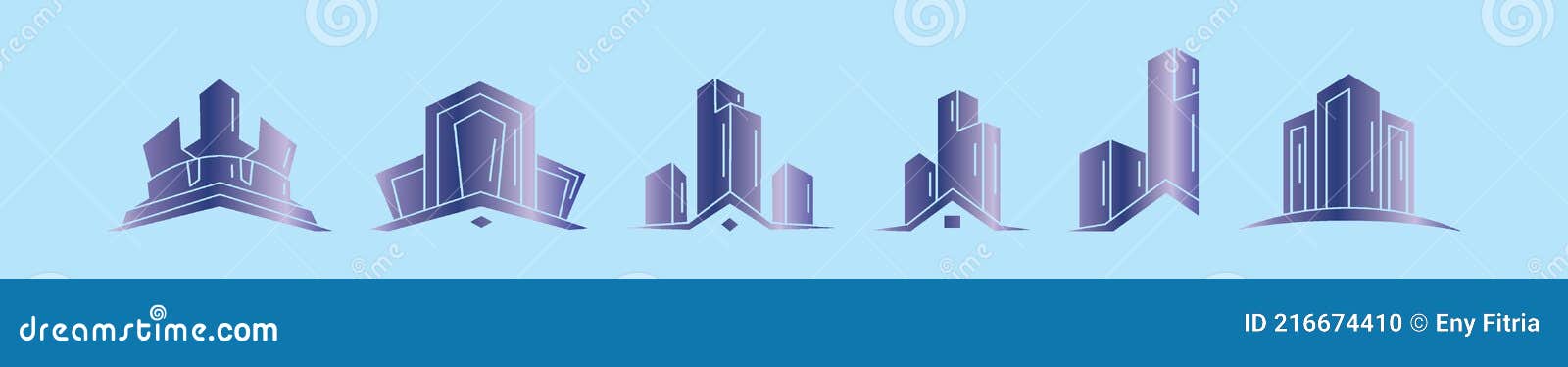 Set of Construction Logo Cartoon Design Template with Various Models ...