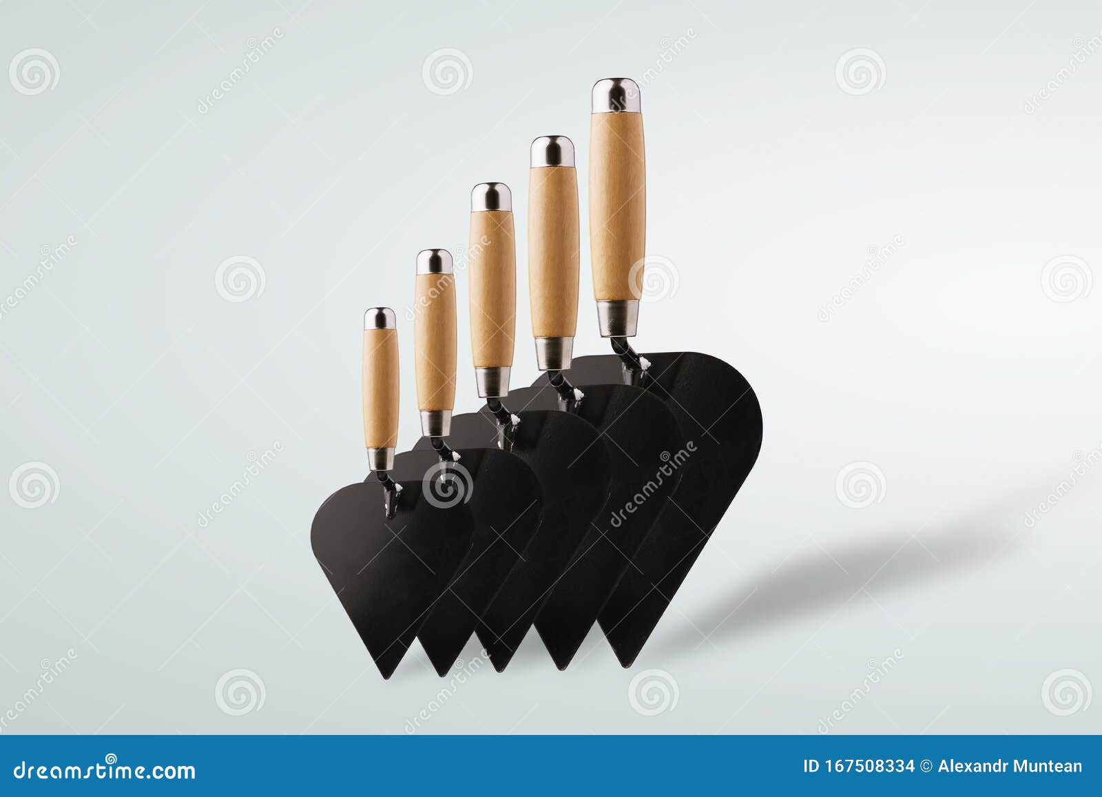 Set of Construction Spatulas Stock Photo - Image of metallic, object ...