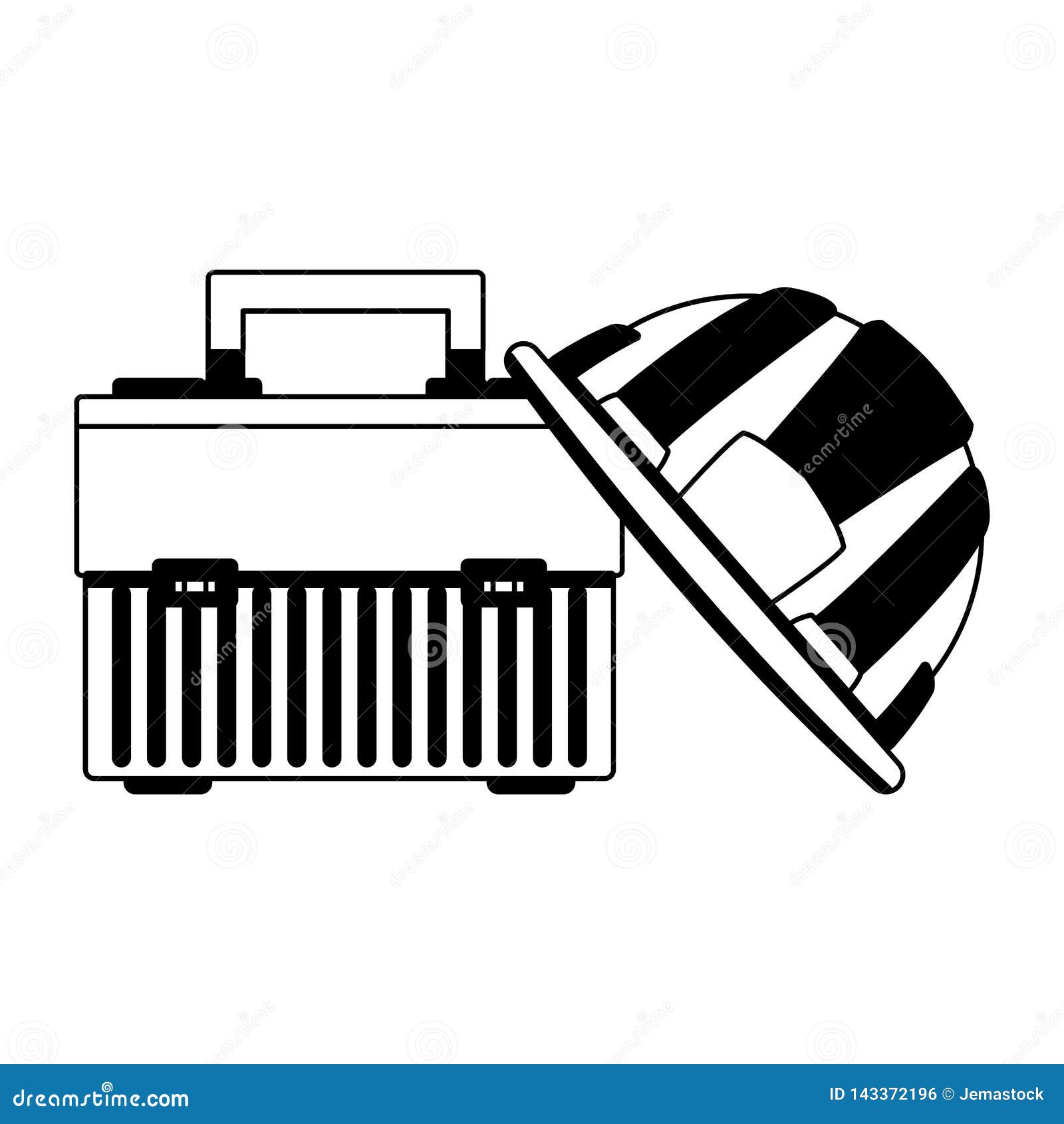Set of Construction Tools in Black and White Stock Vector ...