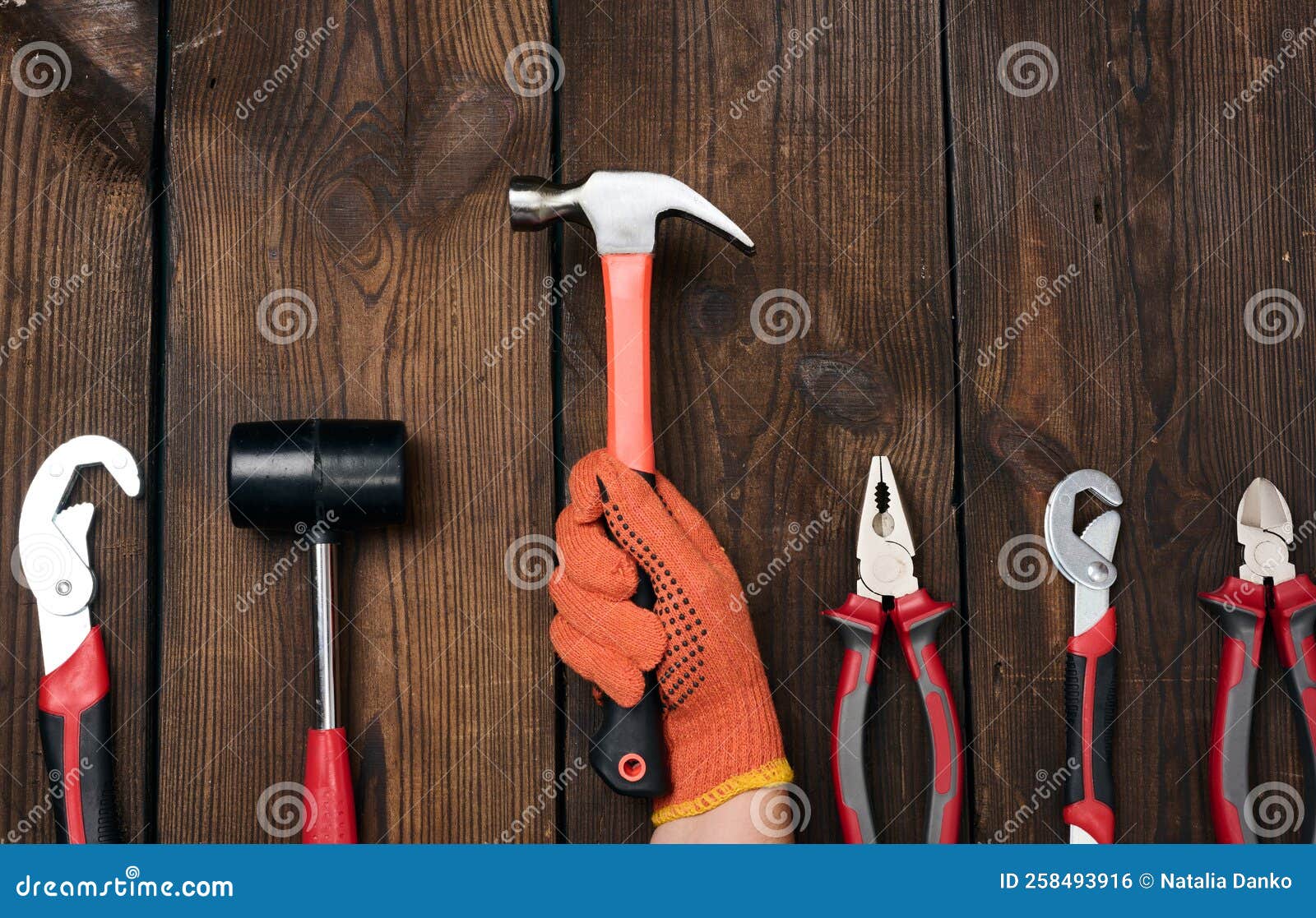 Top View Of Hammer Isolated On A White Background Stock Image ...