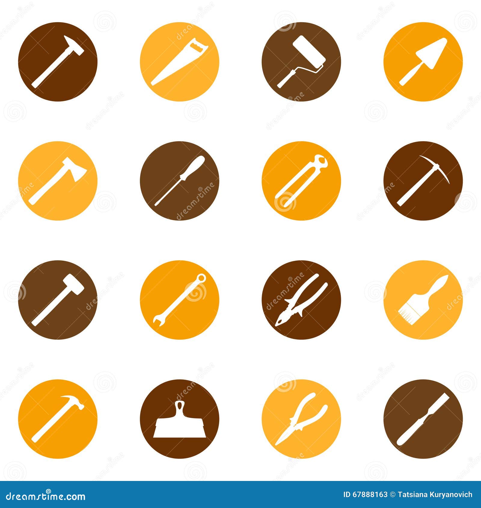 Set of Construction Tools on Color Background, Illustration Stock ...