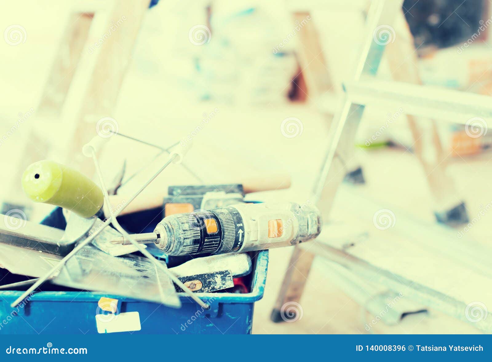 Set of Construction Tools for Repairing the Premises Stock Photo ...