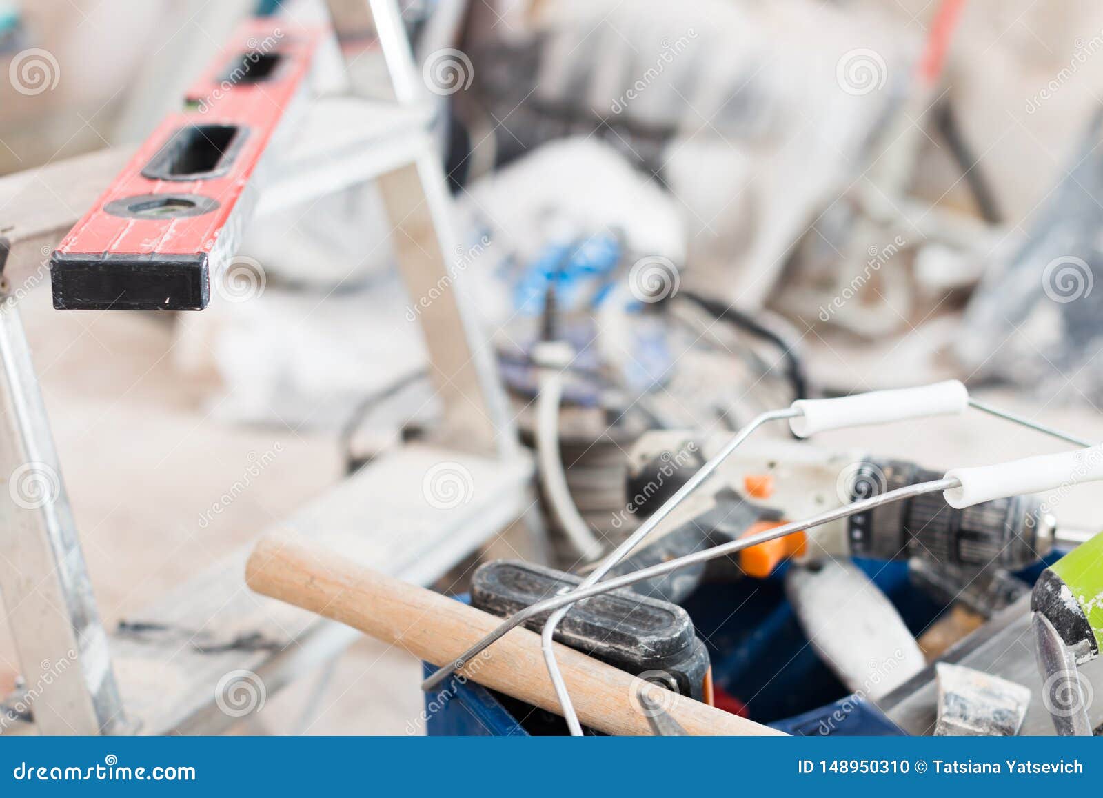 Set of Construction Tools for Repairing the Premises Stock Photo ...