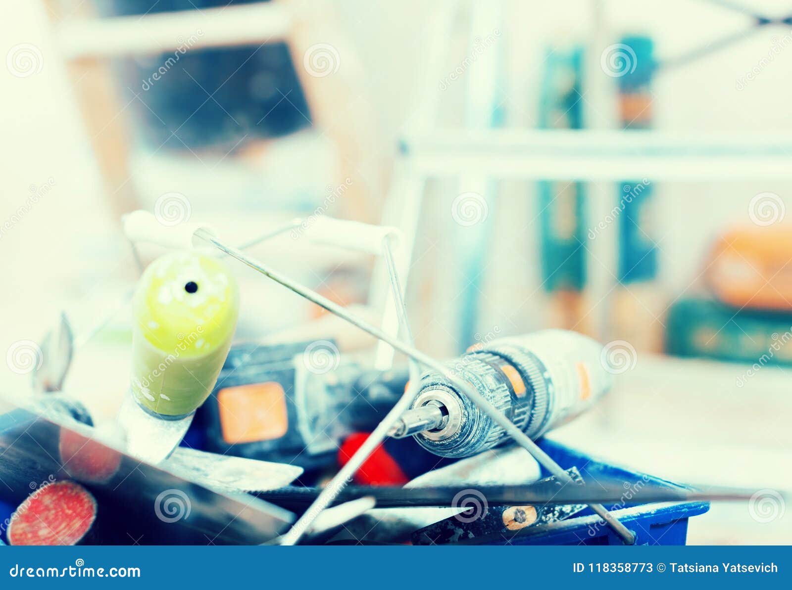 Set of Construction Tools for Repairing the Premises Stock Image ...