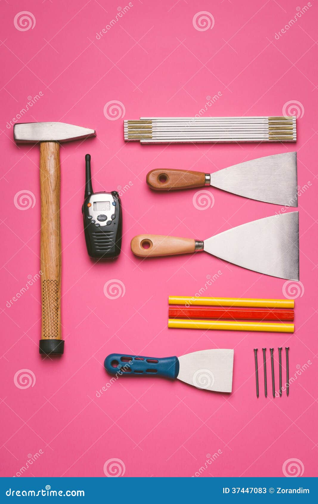 Set of construction tools stock image. Image of pliers - 37447083