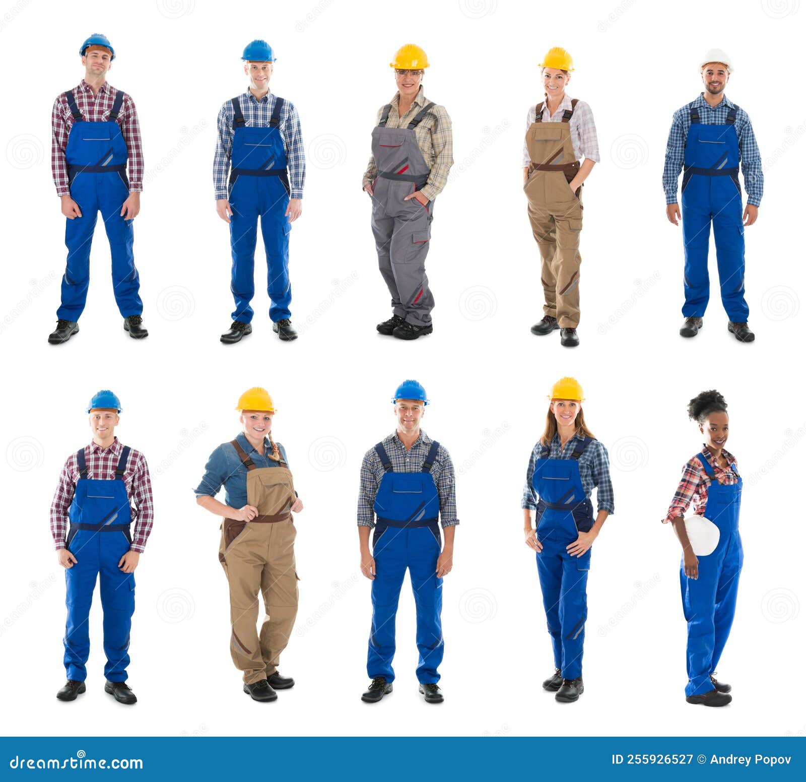 Set of Construction Workers Stock Image - Image of contractor ...