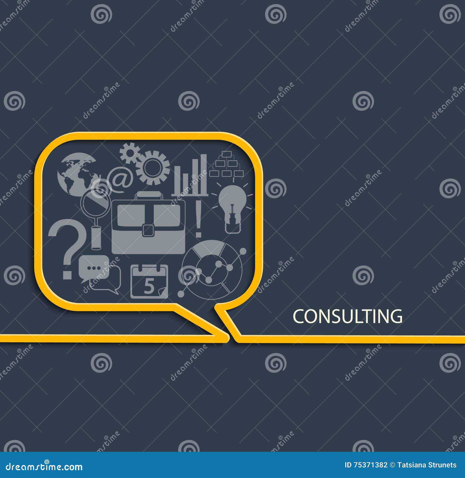 Set of consulting icon. stock vector. Illustration of office - 75371382