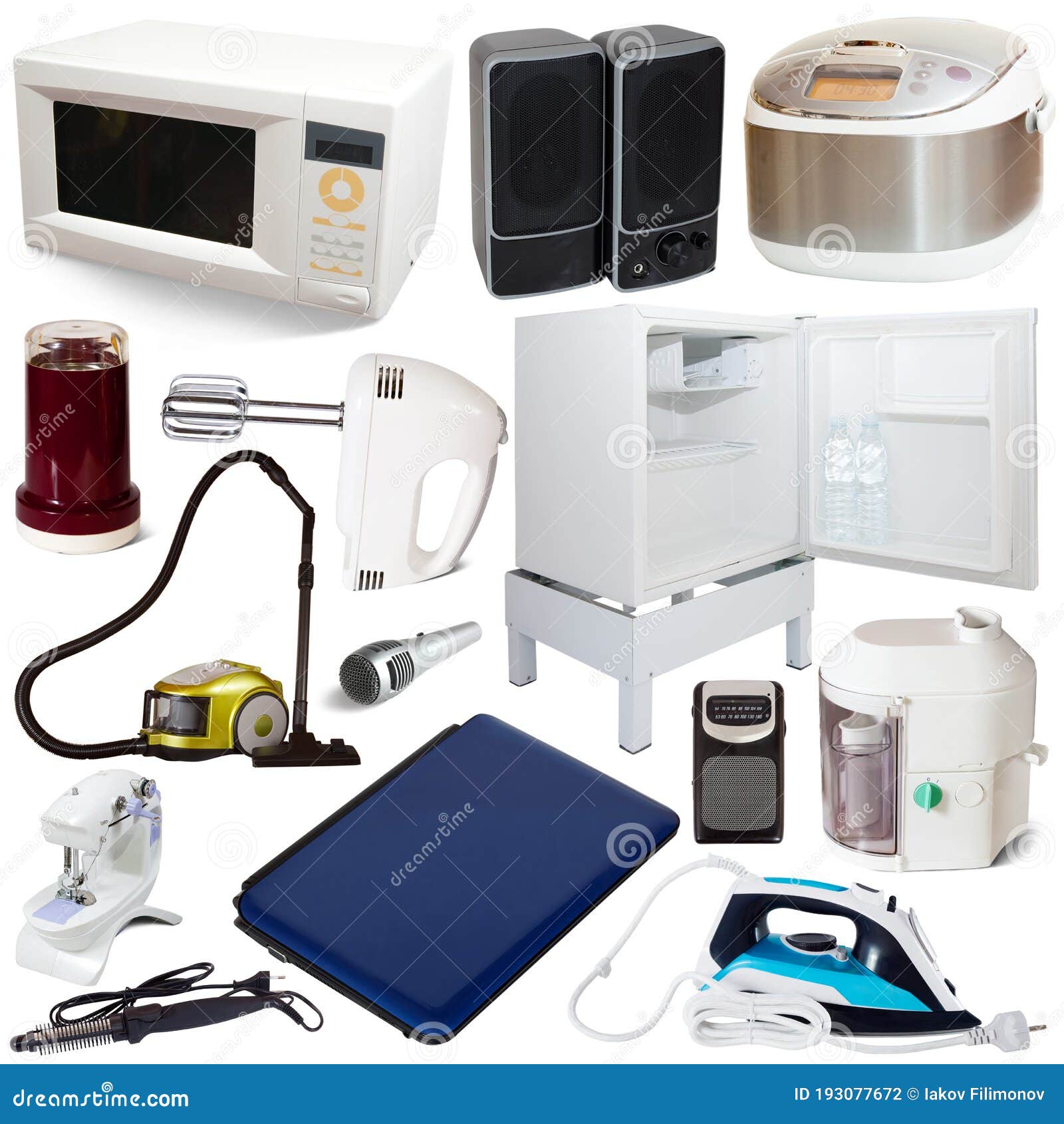 Set of Consumer Electronics Stock Photo - Image of homemaking, device ...