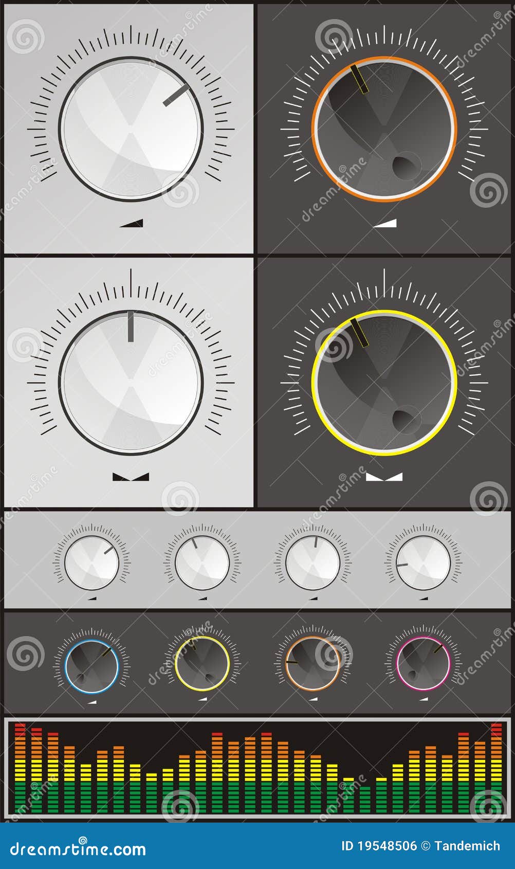 Set of controls, stock illustration. Illustration of round - 19548506