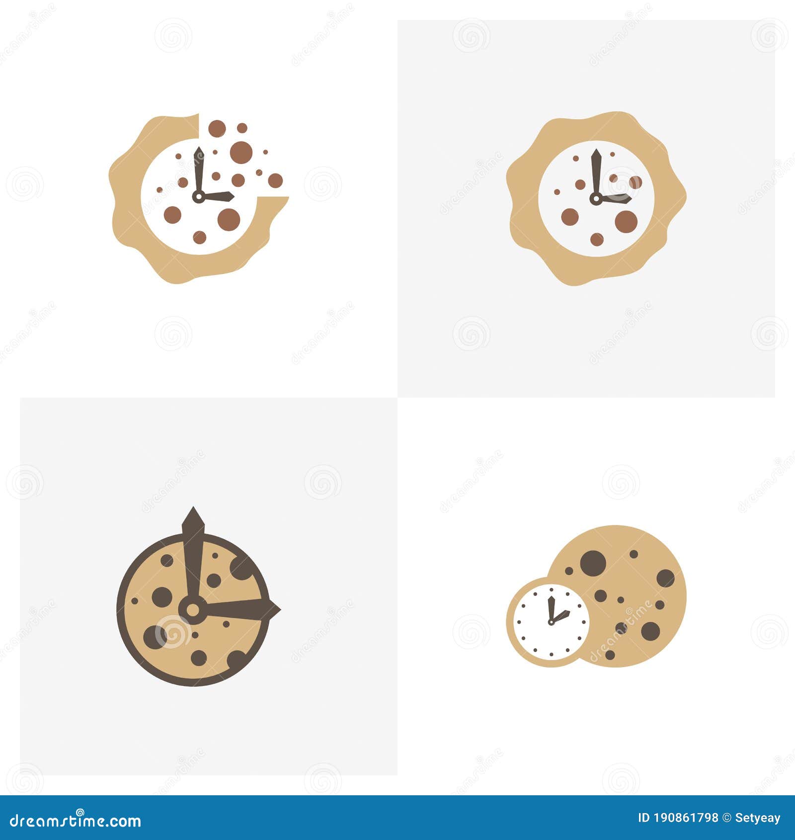Set of Cookies Time Logo Design Vector Template, Icon Symbol, Creative ...