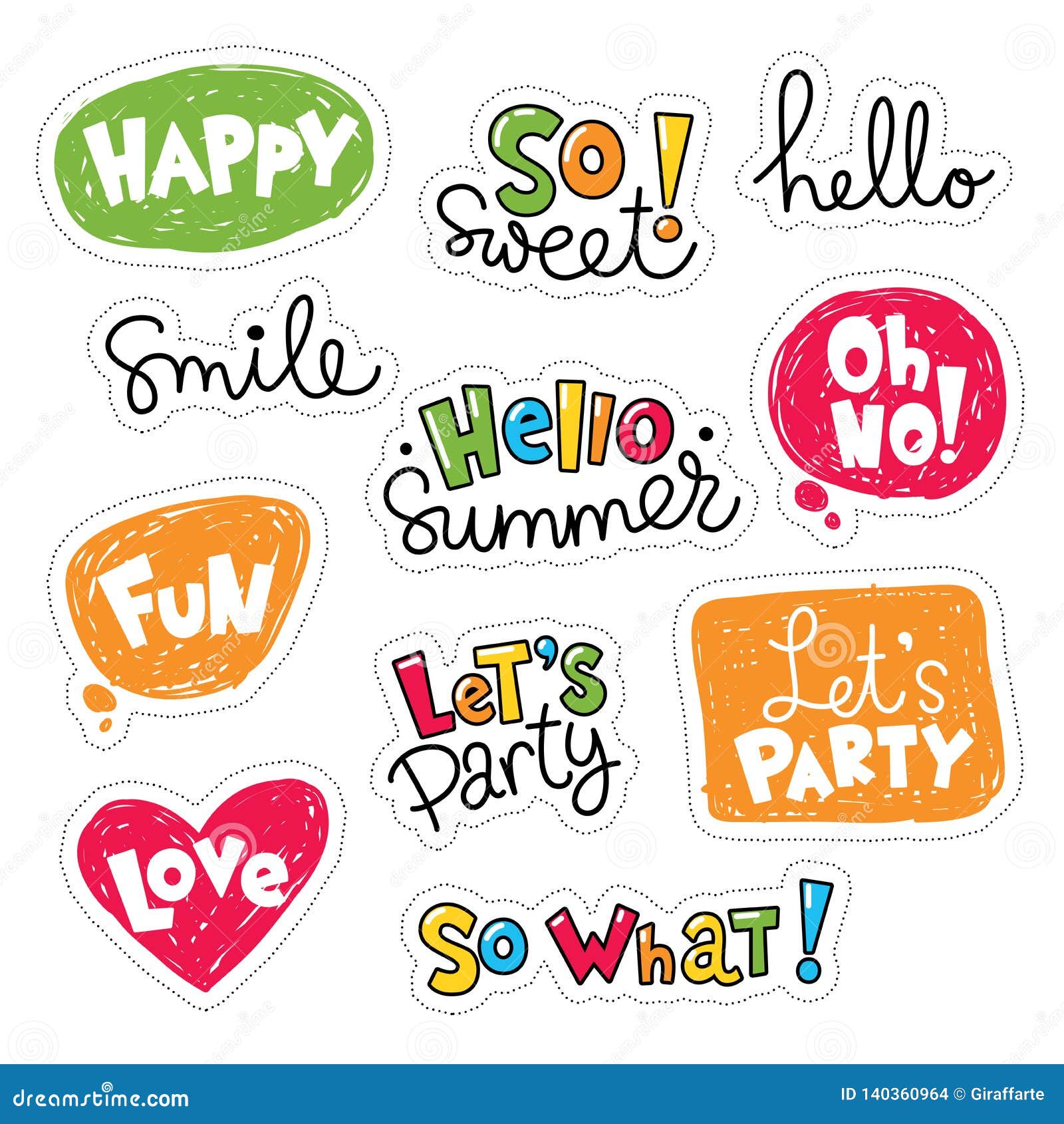 Set of Cool Stickers, Patches and Labels with Text Stock Vector ...