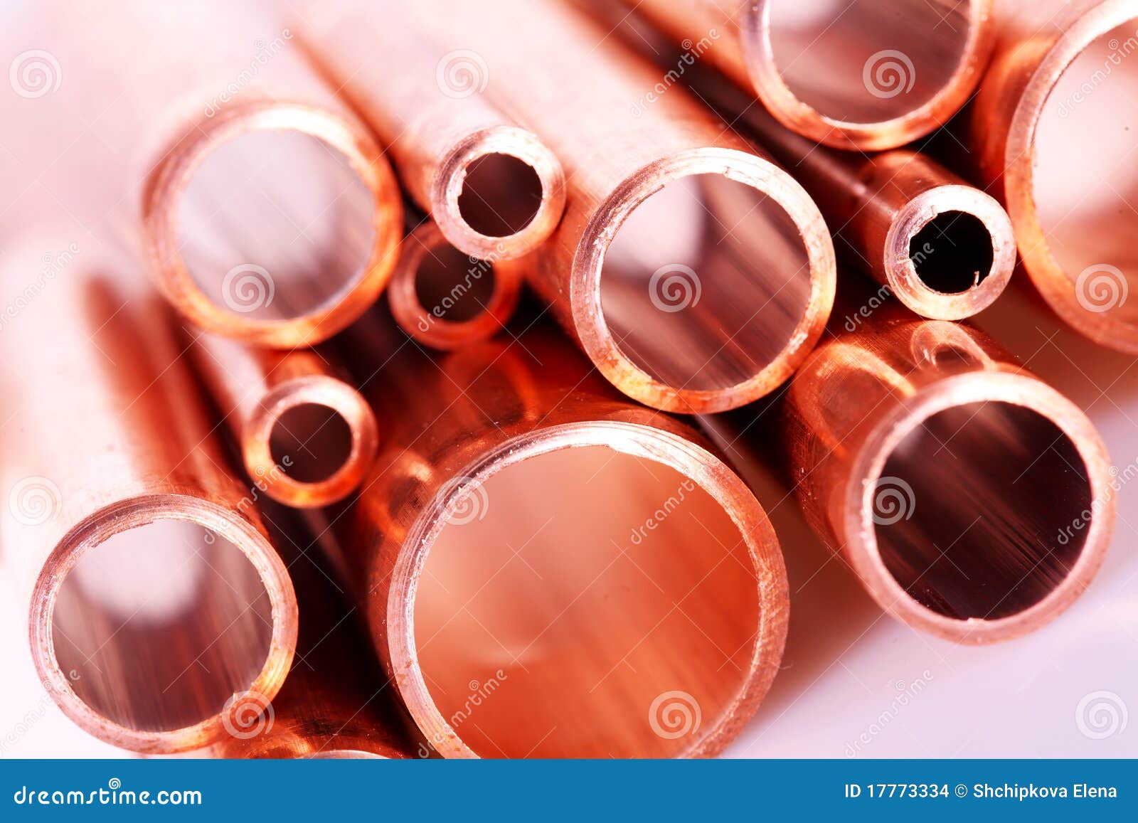 Set of copper pipes stock photo. Image of copper, shining - 17773334