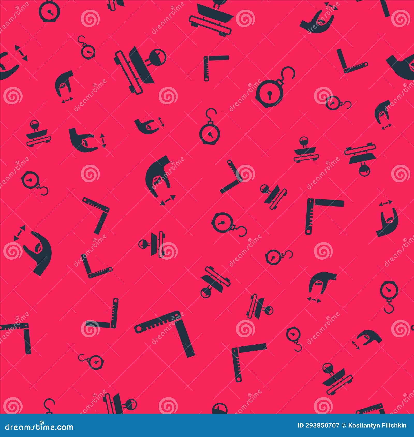 Set Corner Ruler, Scales, Approximate Measurements And Hand Scale ...