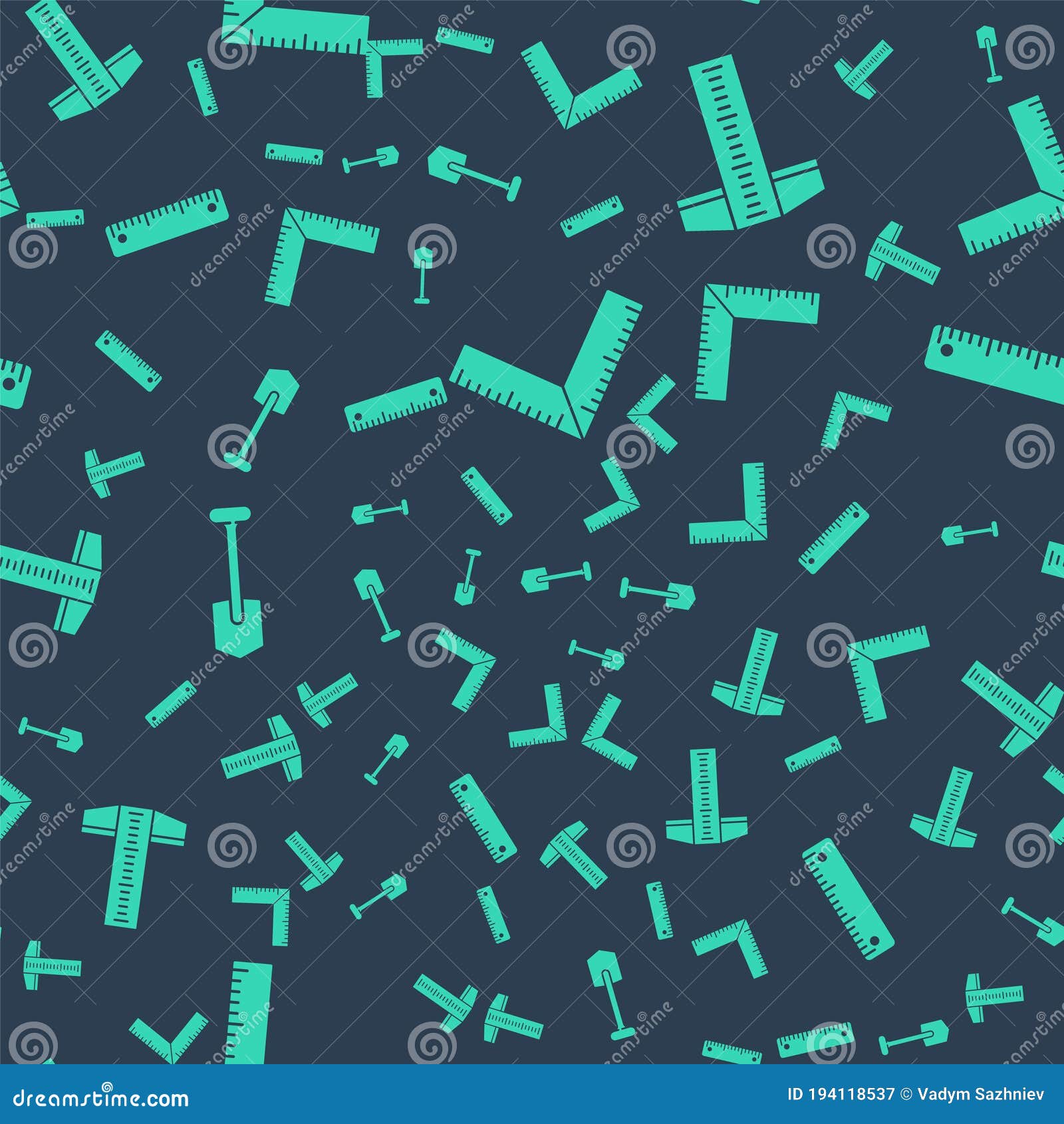 6 Inch Corner Ruler Scale. Measuring Tool Template With Vertical And ...