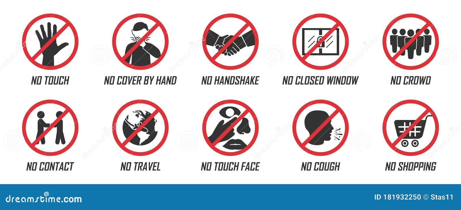 Prohibited Signs Set Vector Illustration | CartoonDealer.com #14035326