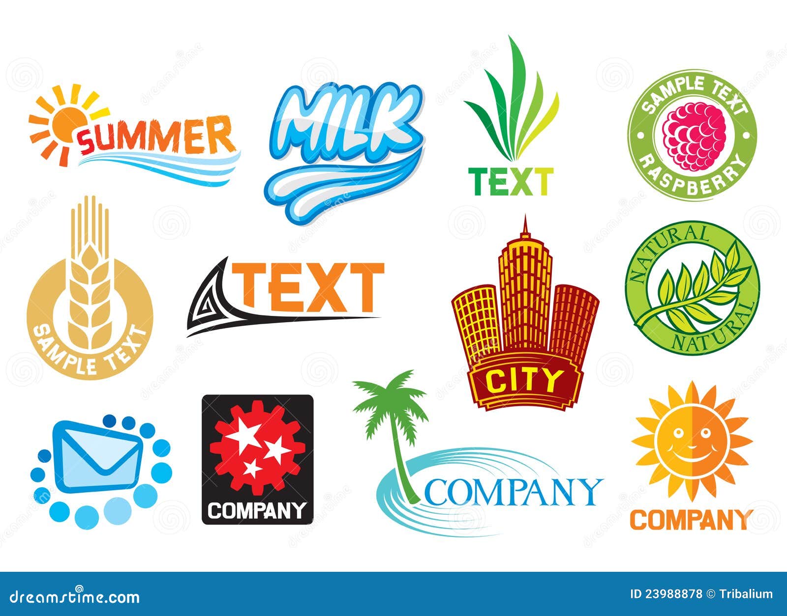Set of corporate symbols stock vector. Illustration of business - 23988878