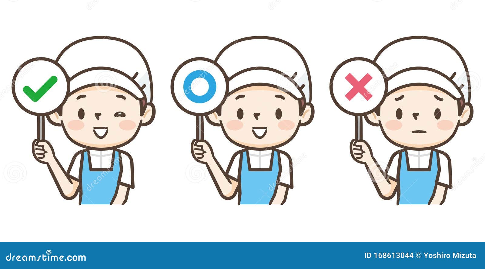 Set of Correct and Incorrect Answers for the Cook Stock Vector ...
