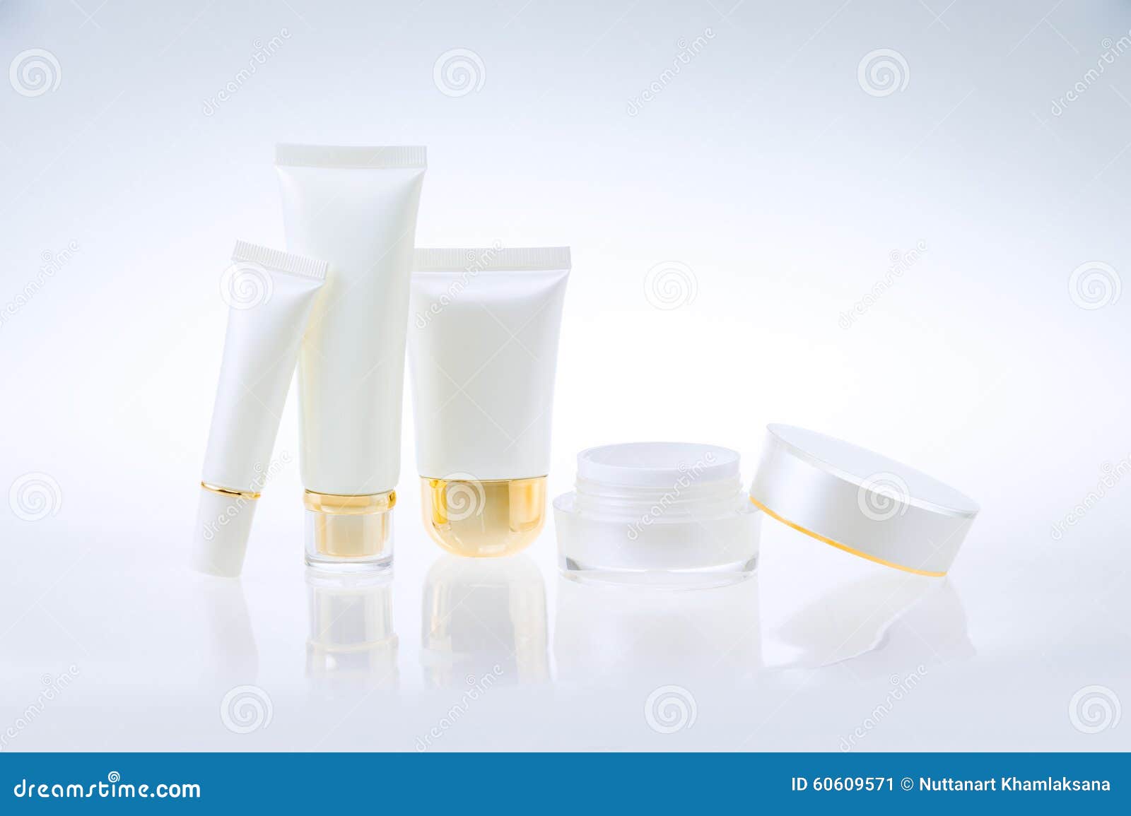 Set of cosmetic containers stock image. Image of body - 60609571