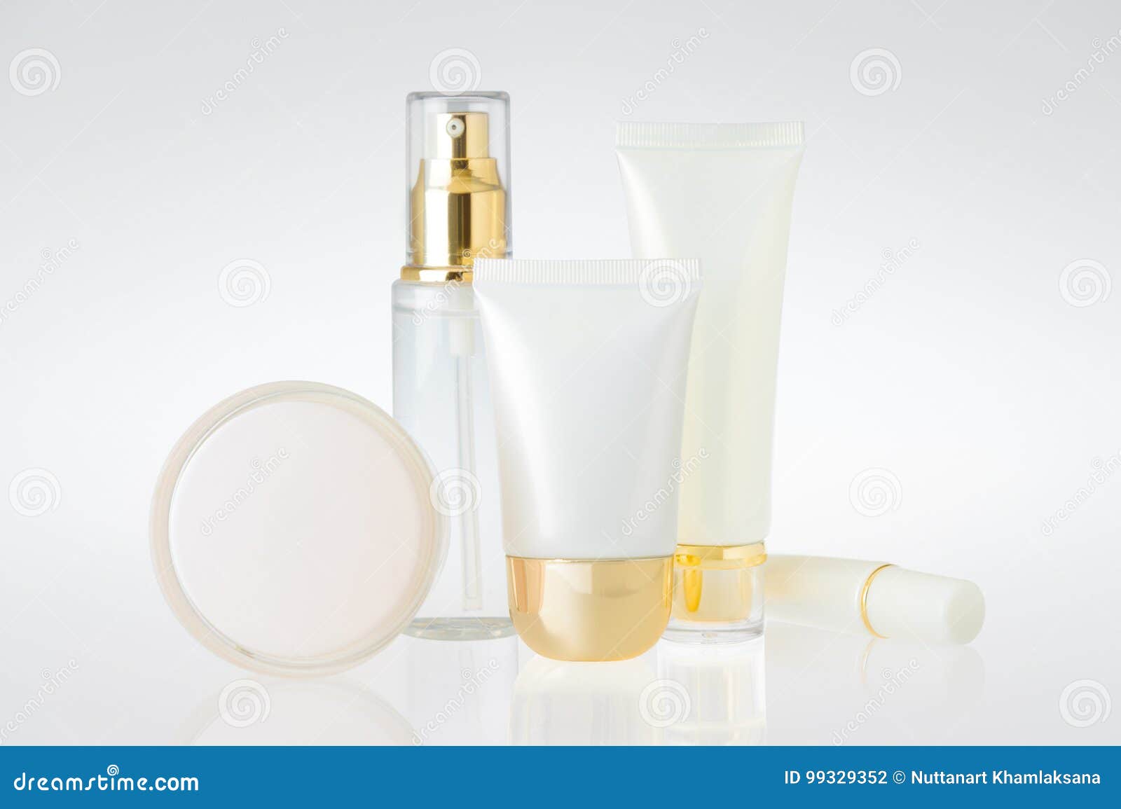 Set of cosmetic containers stock photo. Image of design - 99329352