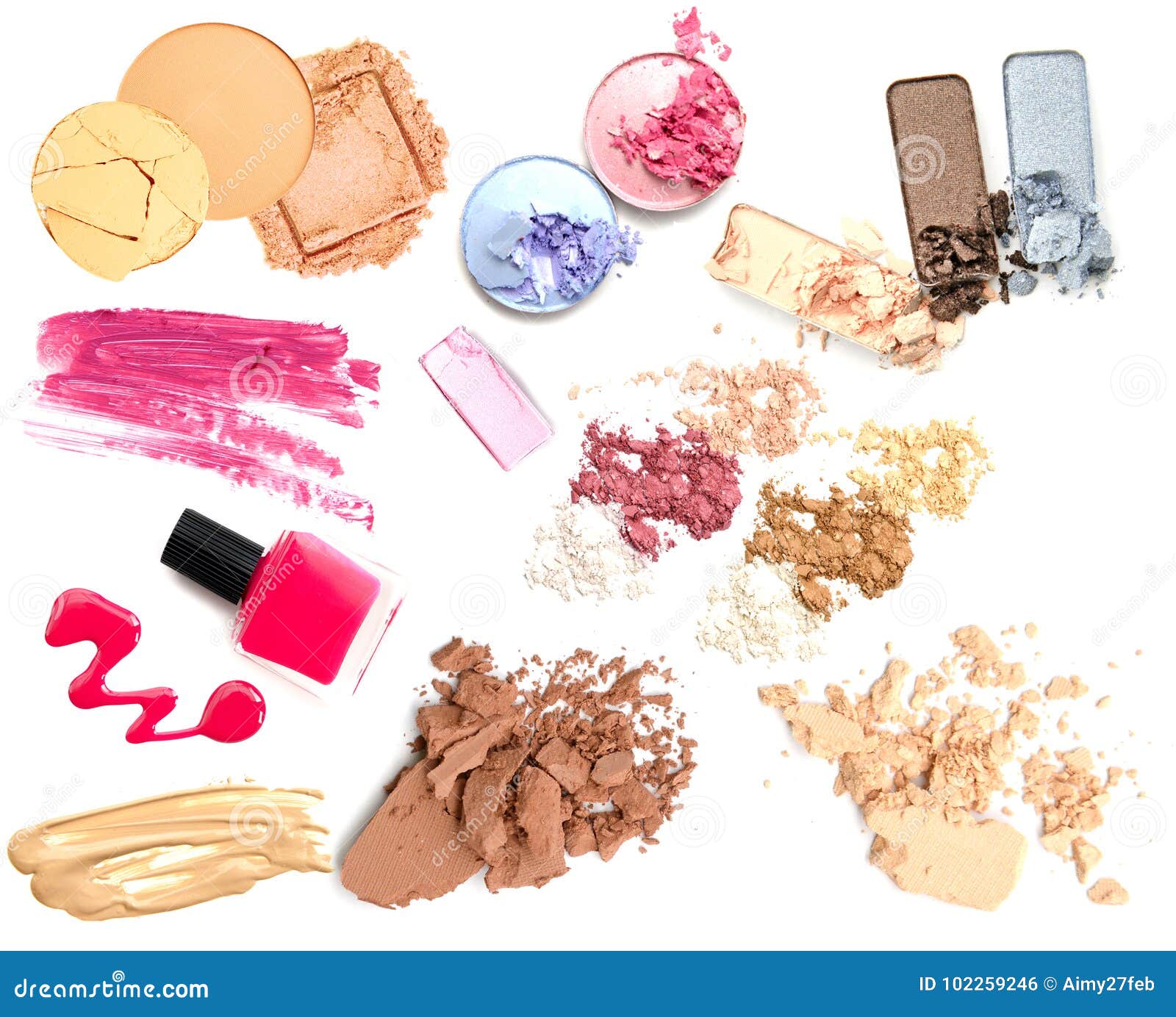 Set Cosmetic Products Isolate. Make Up Product Stock Photo - Image of ...