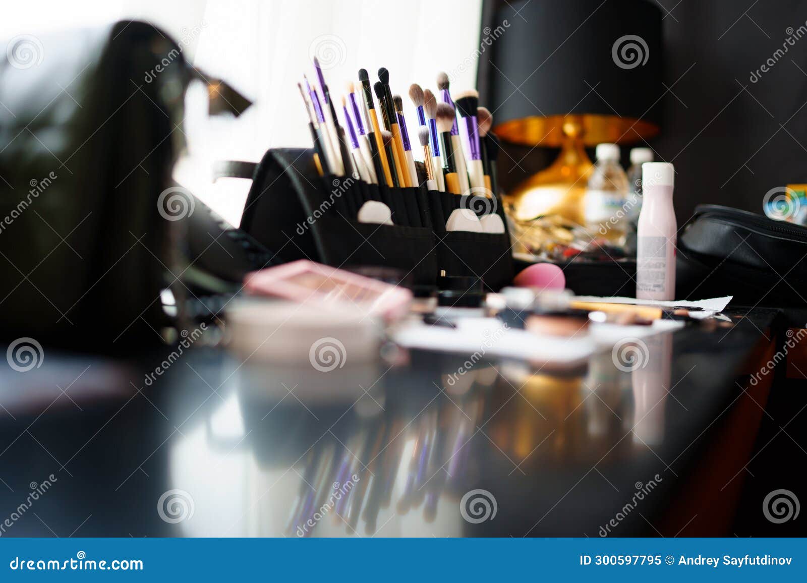 A Set of Cosmetics and Brushes for Professional Makeup. Stock Image ...