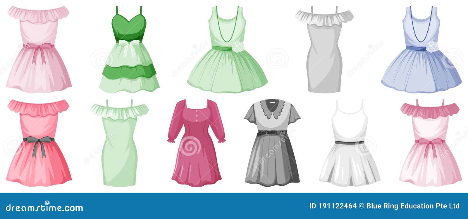 Set of costume objects stock vector. Illustration of mock - 191122464