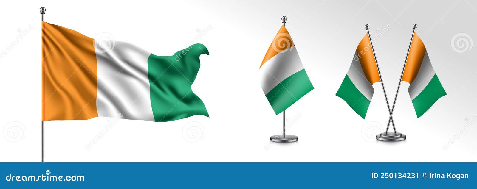Set of Cote Divoire Waving Flag on Isolated Background Vector ... Set of Cote Divoire Waving Flag on Isolated Background Vector ...
