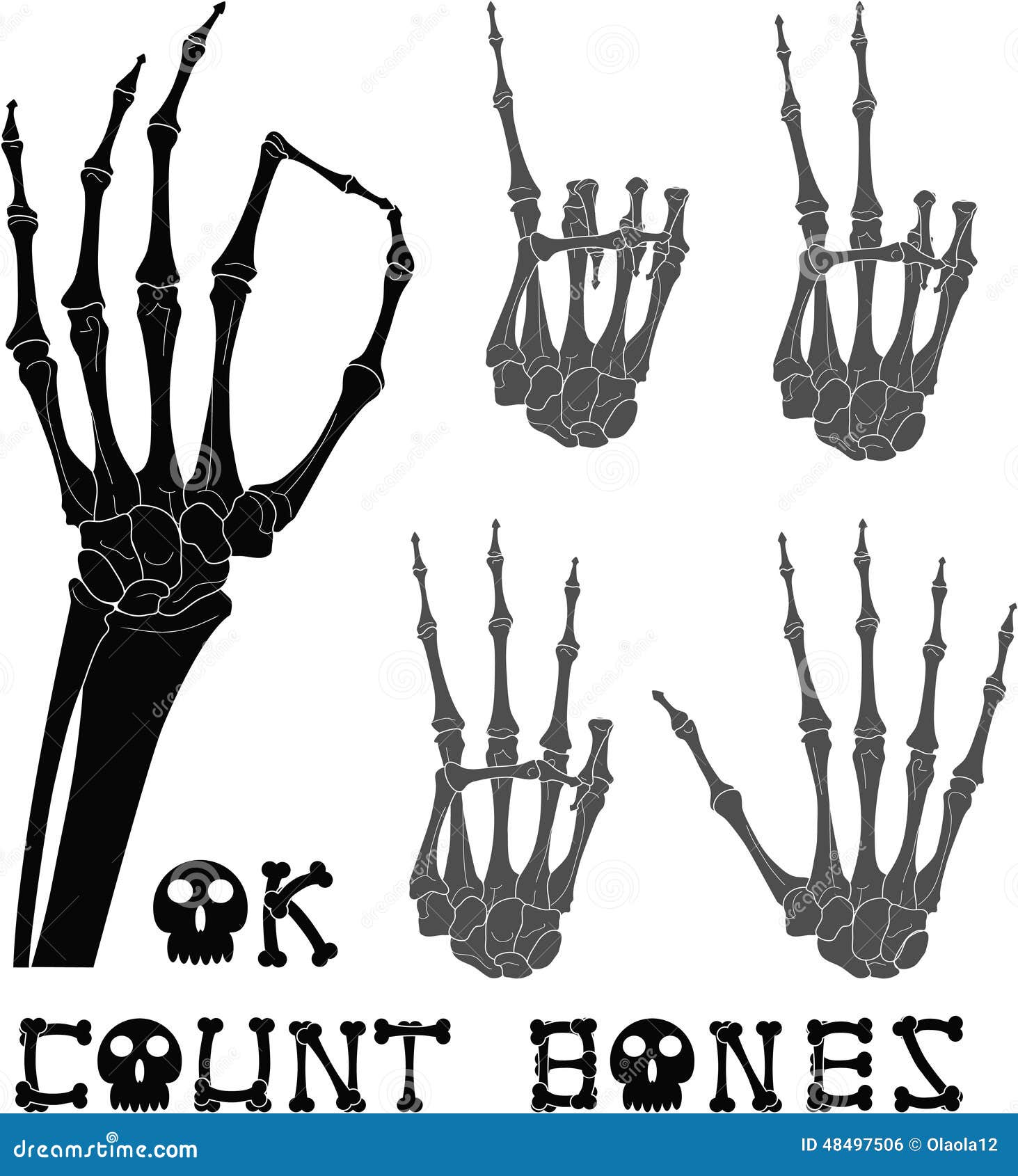 Set of count signs stock vector. Illustration of isolated - 48497506