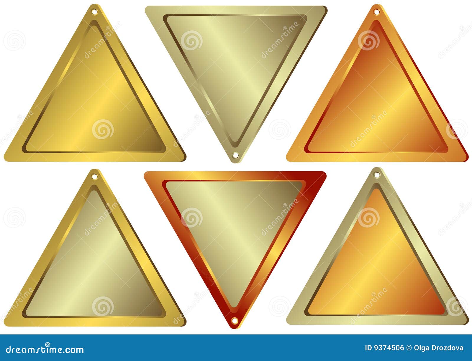 Set of Counters of the Triangular Form Stock Vector - Illustration of ...