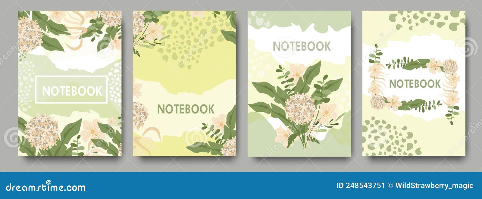 Set of Cover Designs for Notebook, Notepad, Poster or Banner ...